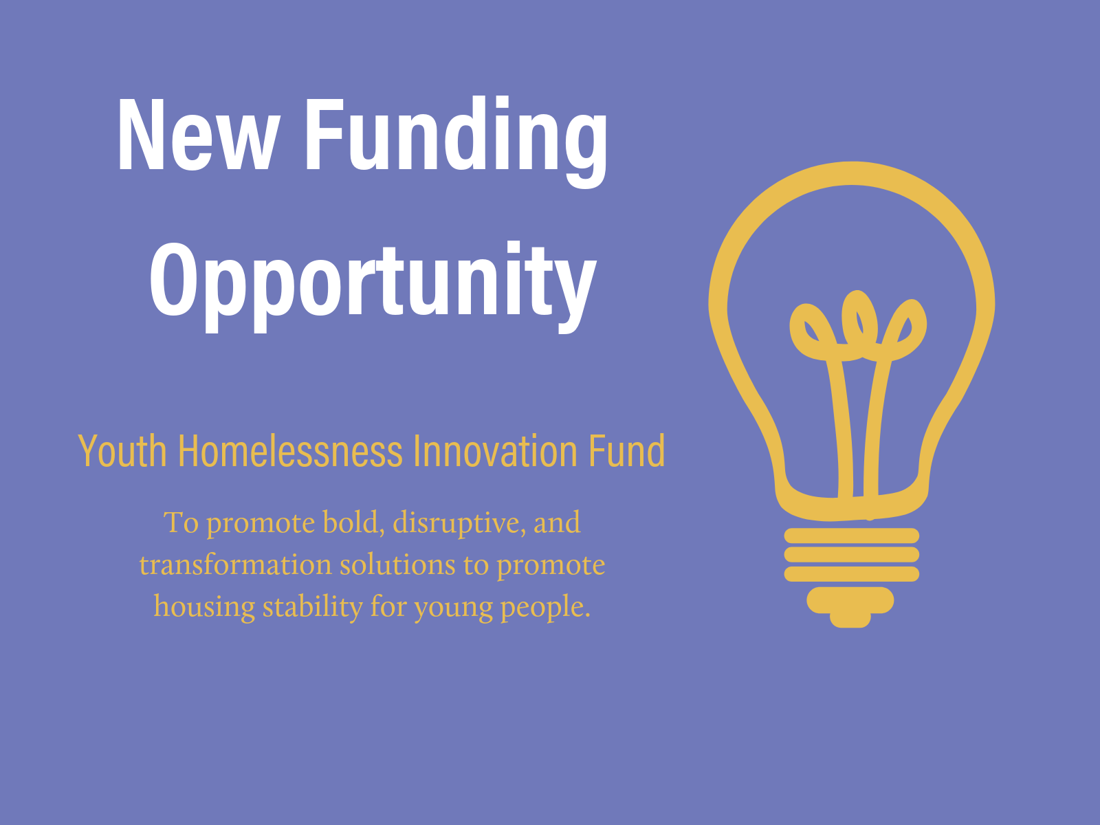 New Youth Homelessness Innovation Fund aims to spark bold solutions ...